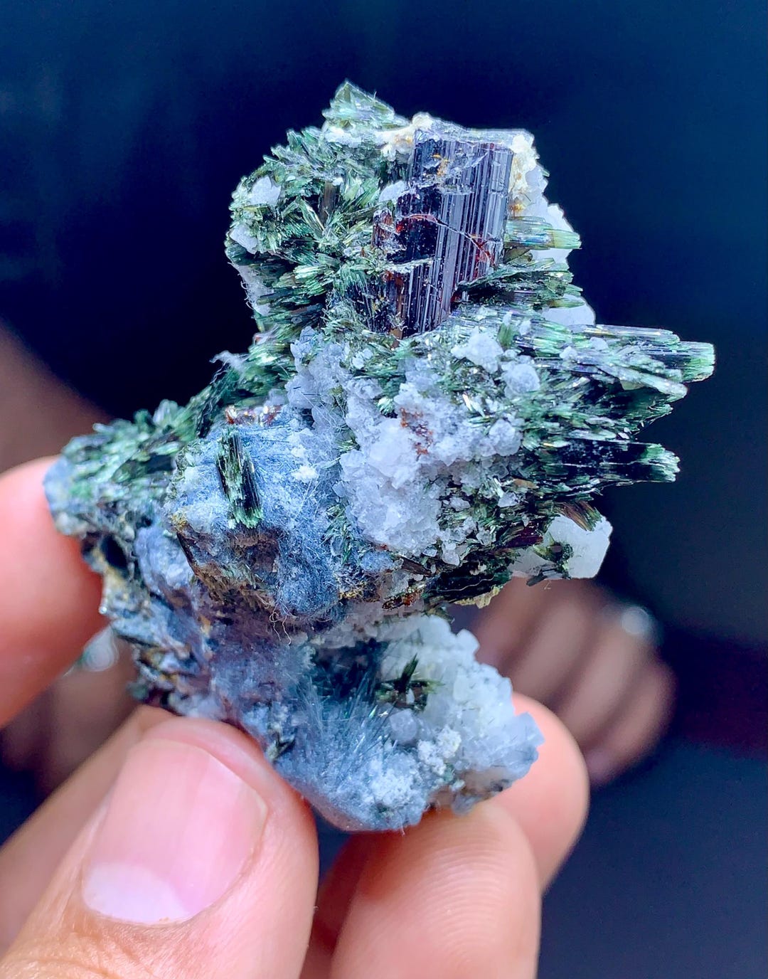 Rare Aegrine Cluster Combines Red Rutile Crystals Collection Grade ...