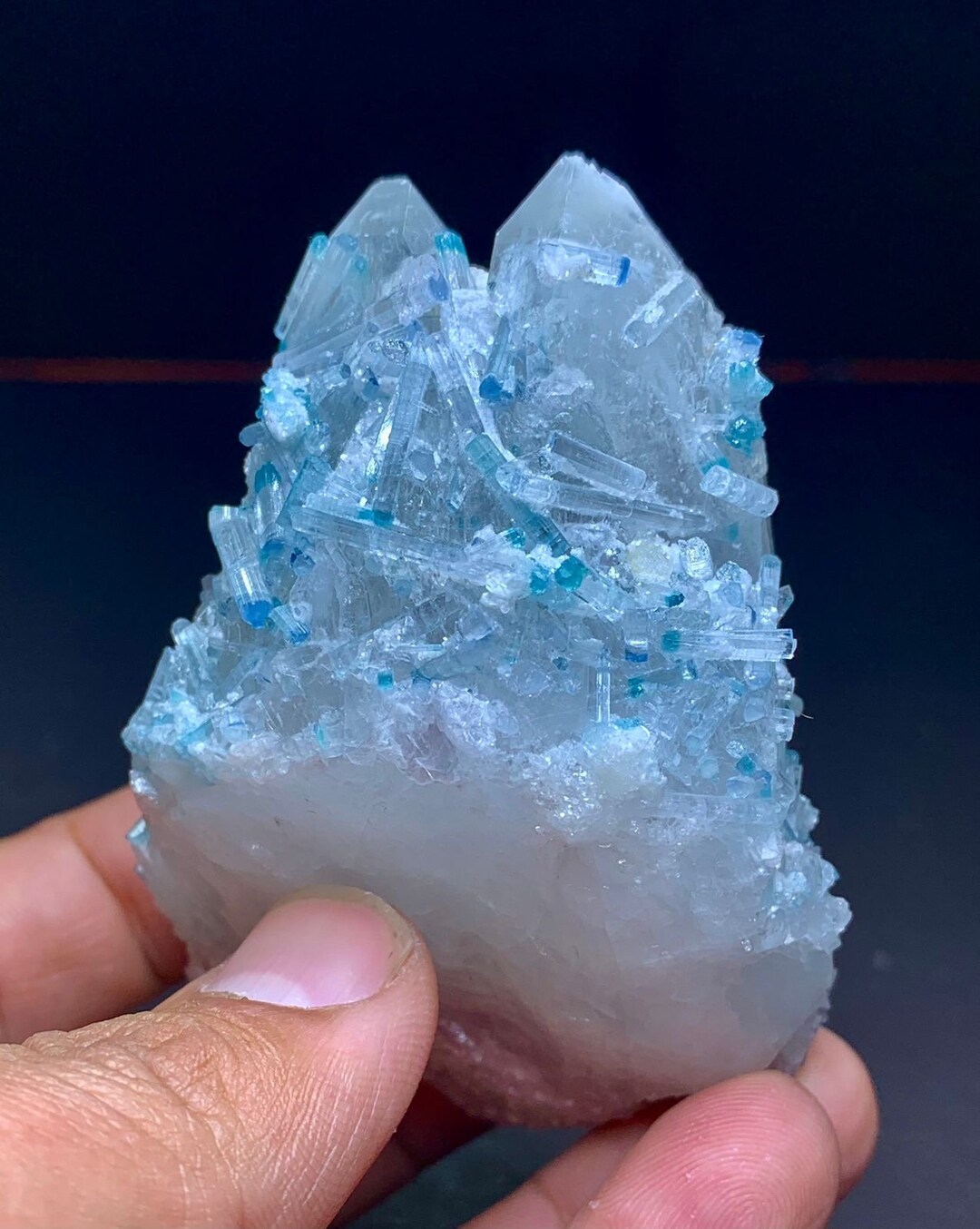 Buy Blue Cap Tourmaline Terminated Crystals Combined Bi Termination ...