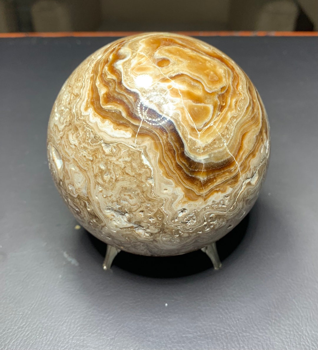Jupiter Shape Big Chocolate Calcite Sphere,honey Calcite Sphere ...