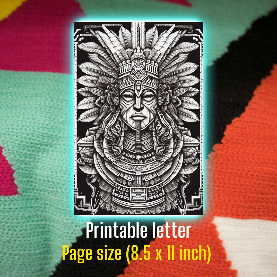 20 Aztec Warriors and Beautiful Aztec Women Coloring Book - Adult ...