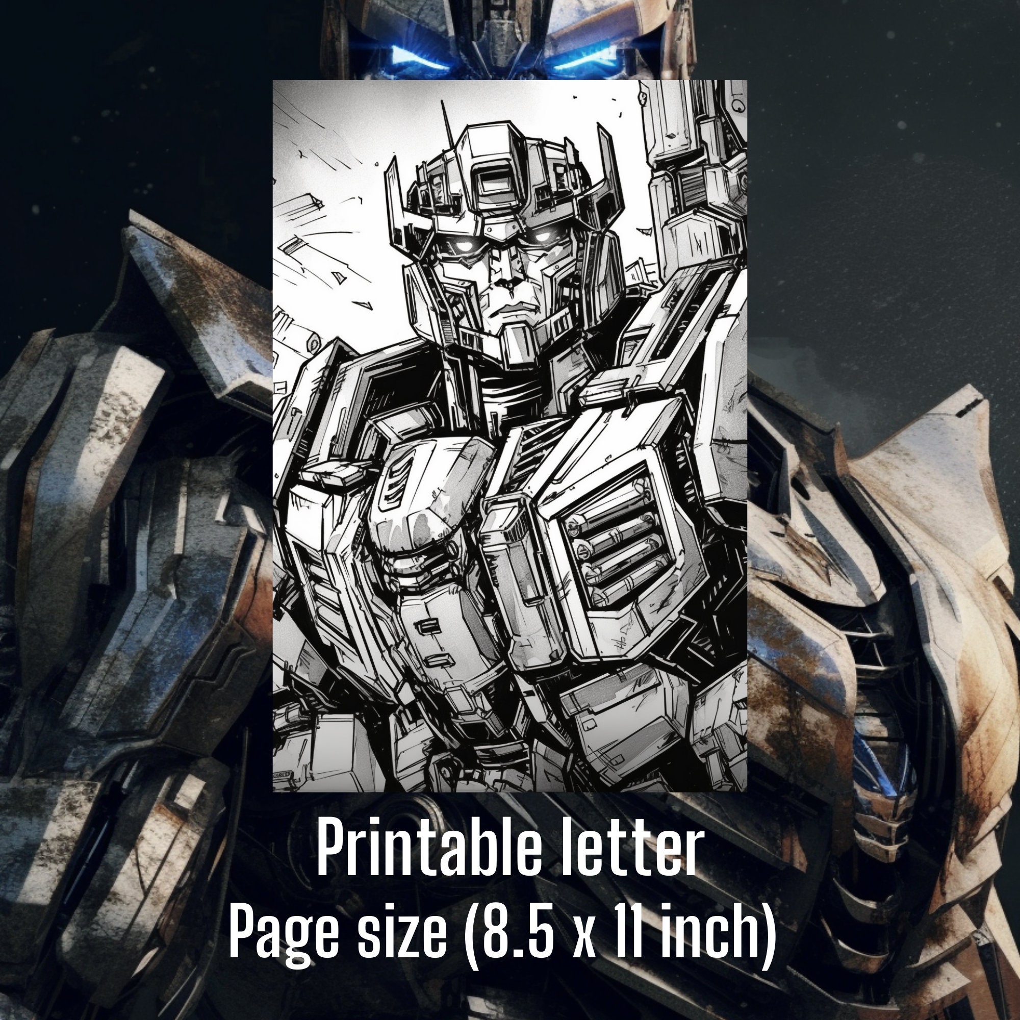Robots Coloring Pages, Transformers Coloring Book, Sci-fi Mecha ...