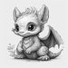 Baby Dragon Fantasy Coloring Bundle Page Book, Adults + Kids- Instant ...