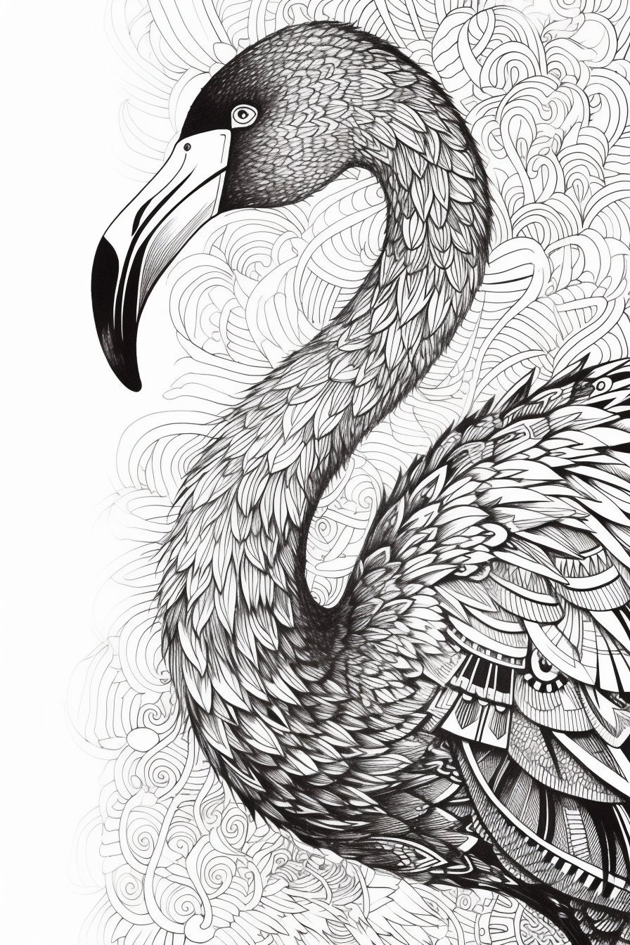 Bird Coloring Pages: Beautiful Birds Adult Coloring Book | 20 Digital ...
