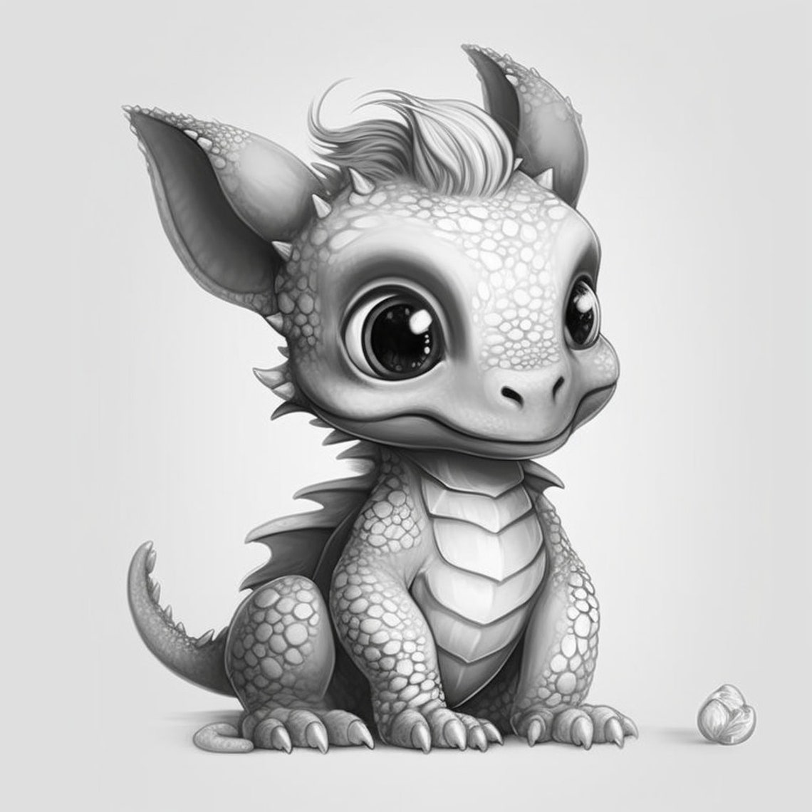 Baby Dragon Fantasy Coloring Bundle Page Book Adults Kids - Etsy