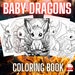 Baby Dragon Fantasy Coloring Page Book, Adults Kids Instant Download ...