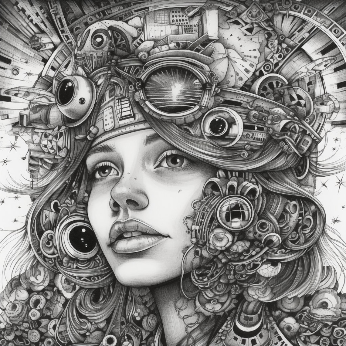 Stoner Coloring Book 25 Pages Psychedelic Coloring Page, Adults Instant ...