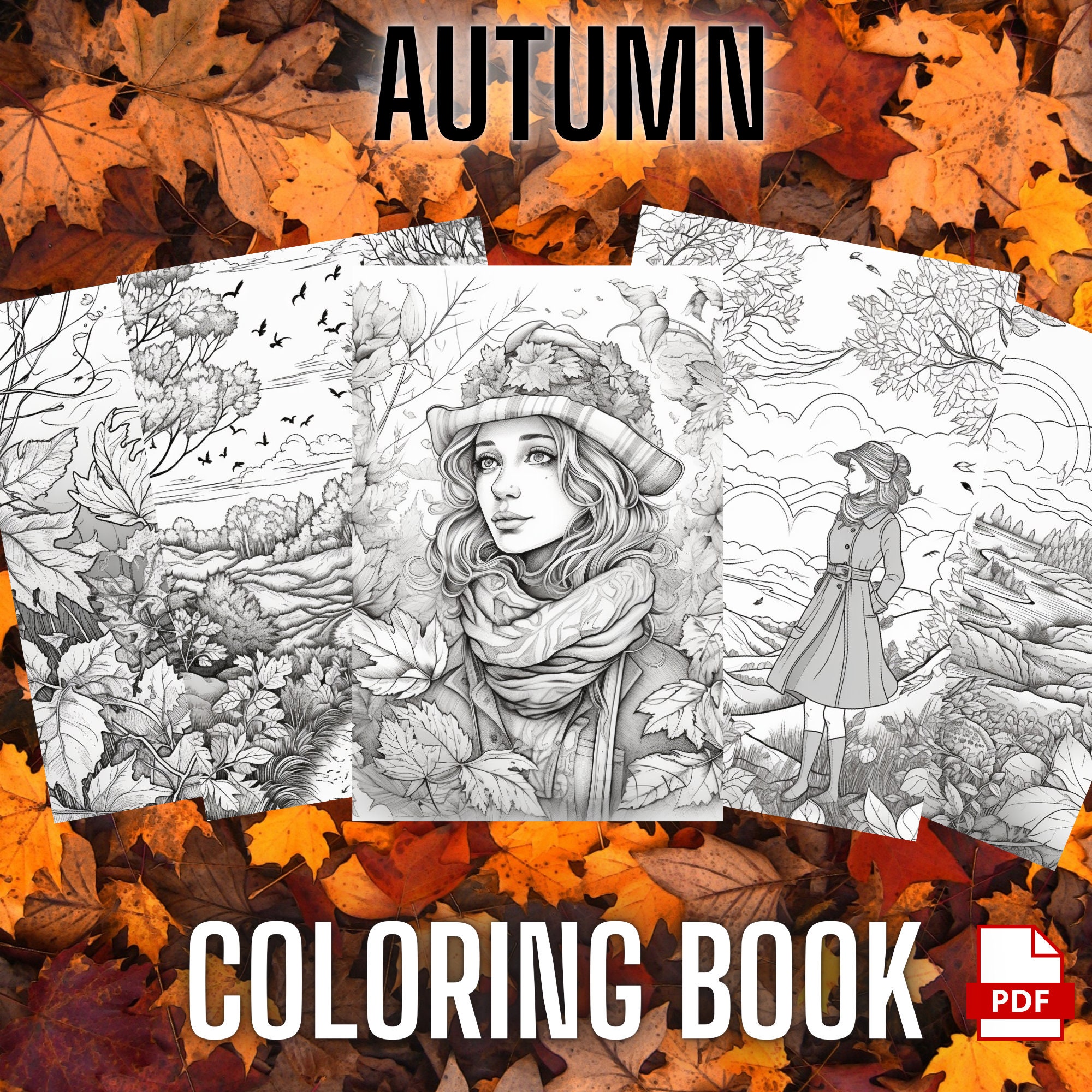 35 Autumn Coloring Pages | Printable Coloring Book | Coloring Pages for ...