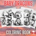 Vol 2 Baby Dragon Fantasy Coloring Page Book, Adults Kids Instant ...