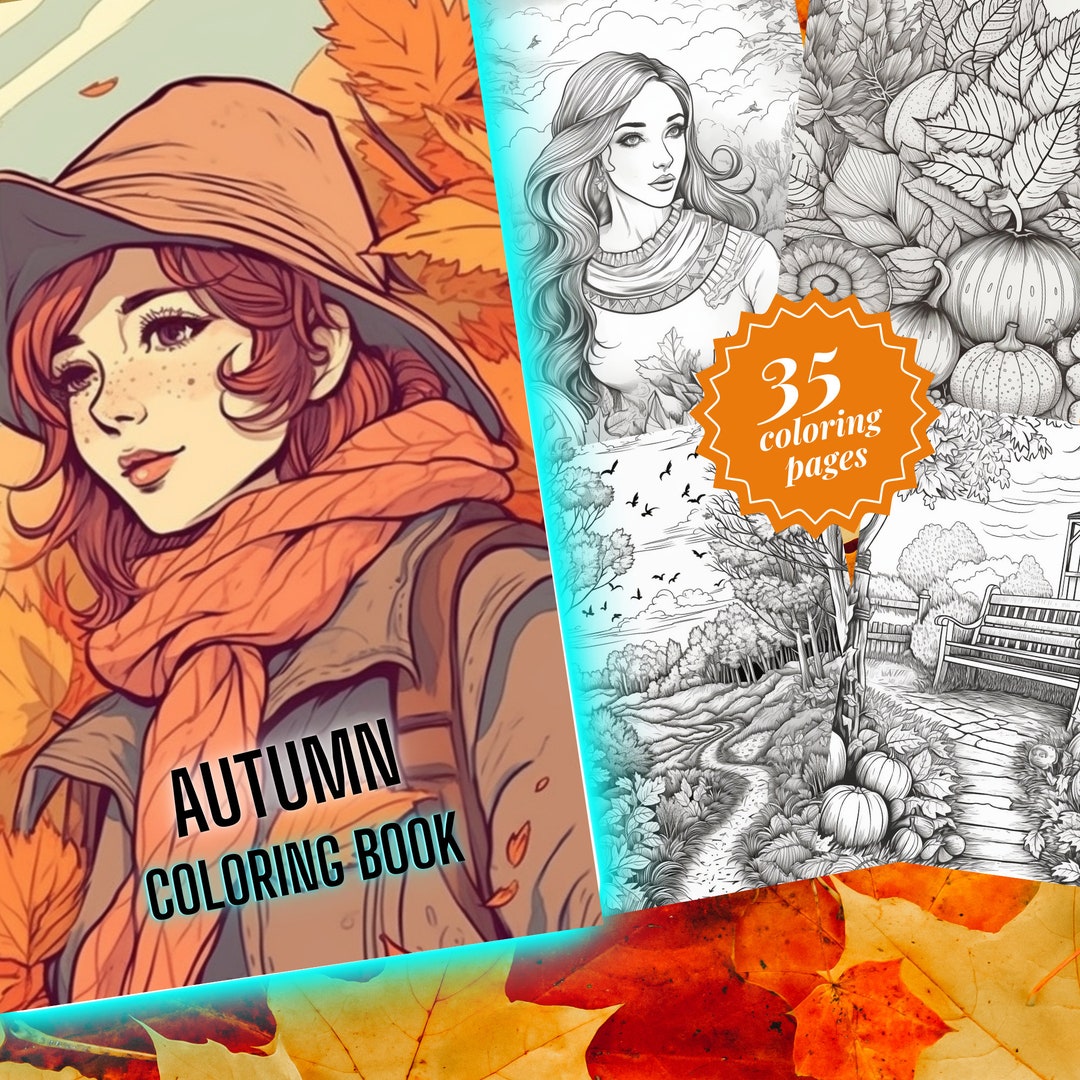 35 Autumn Coloring Pages | Printable Coloring Book | Coloring Pages for ...