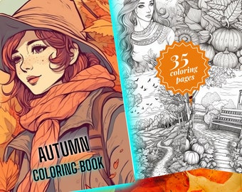 40 Autumn Coloring Pages Printable Coloring Book Coloring Pages for ...
