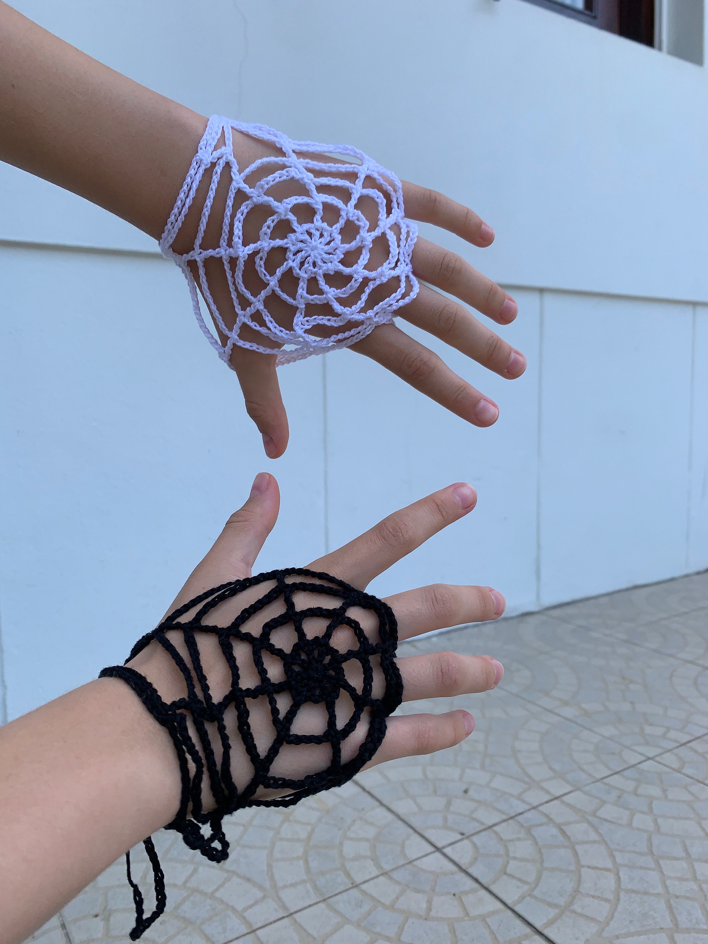 Spider Web Gloves - Etsy
