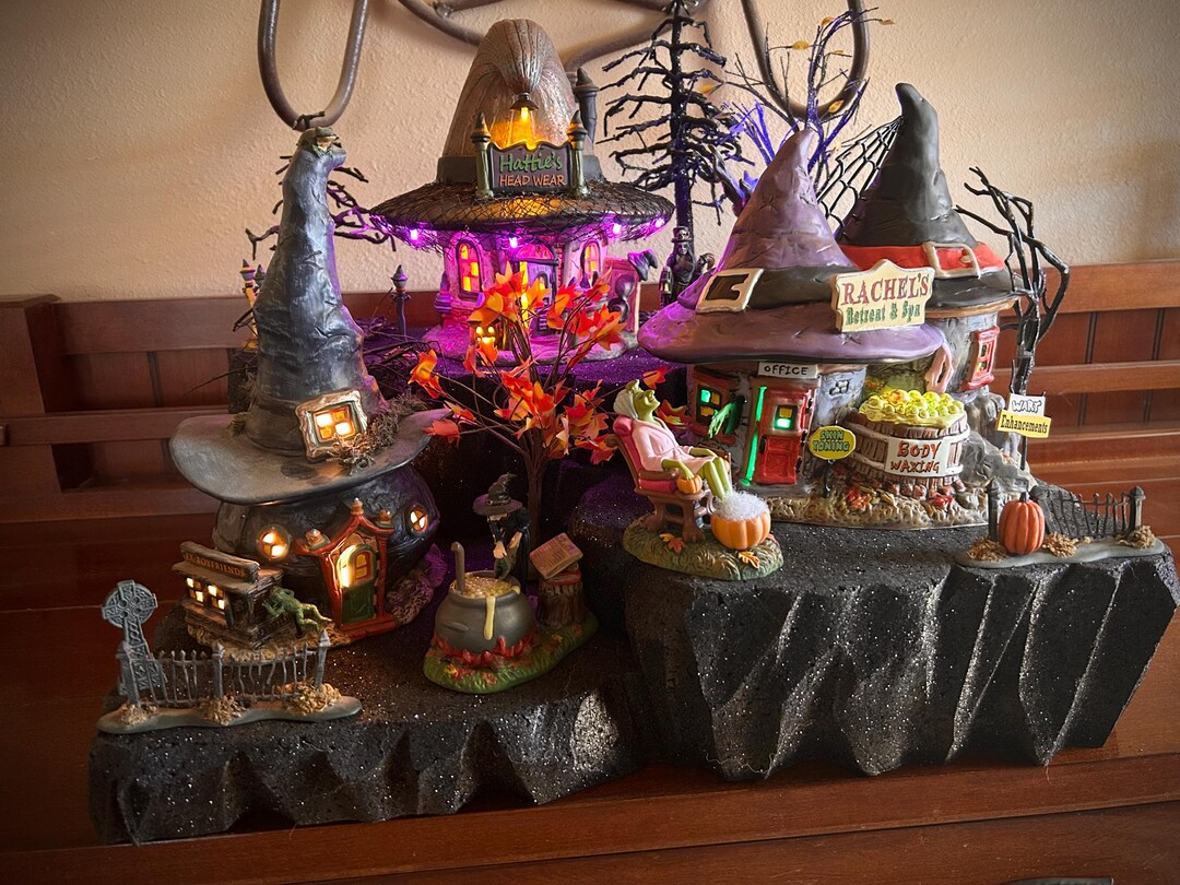 Black Glitter Vignette Display Platform/add-on Section (houses ...