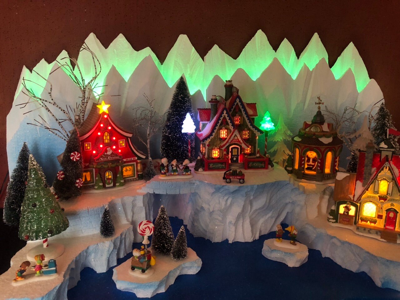 Double-layer Mountain Backdrop Set (houses NOT Included) for Dept 56 ...