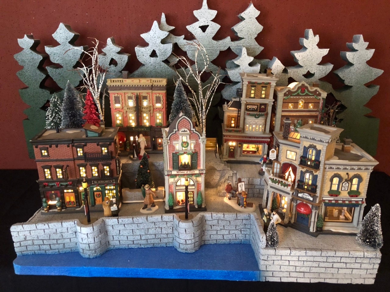 Single-layer Forest Trees Backdrop Set for Dept 56 and Lemax - Etsy