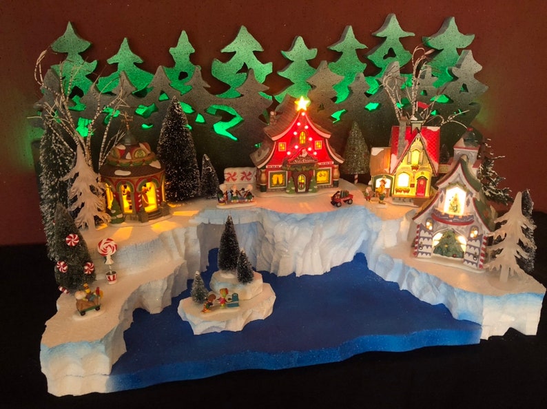 Double-layer Forest Trees Backdrop Set (houses NOT Included) for Dept ...