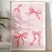 Bow Poster Pink Coquette Aesthetic Print Pink Poster Pink Bow Coquette ...