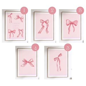 Bow Poster Pink Coquette Aesthetic Print Pink Poster Pink Bow Coquette ...