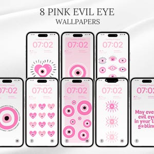 Pink Evil Eye Wallpaper - Etsy