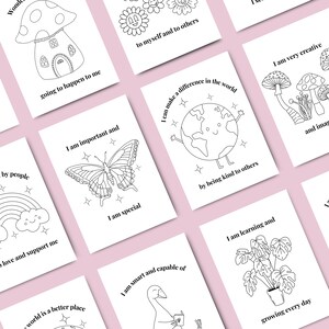 Affirmation Cards Kids Colouring Card Daily Affirmation Print ...