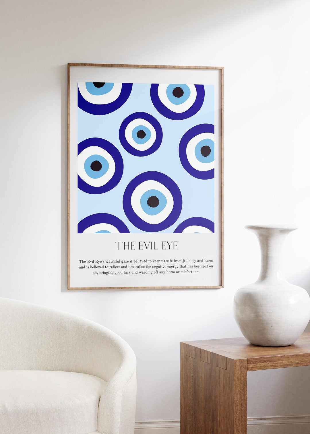 Evil Eye Wall Art Print Nazar Art Housewarming Gift Protection Evil Eye ...