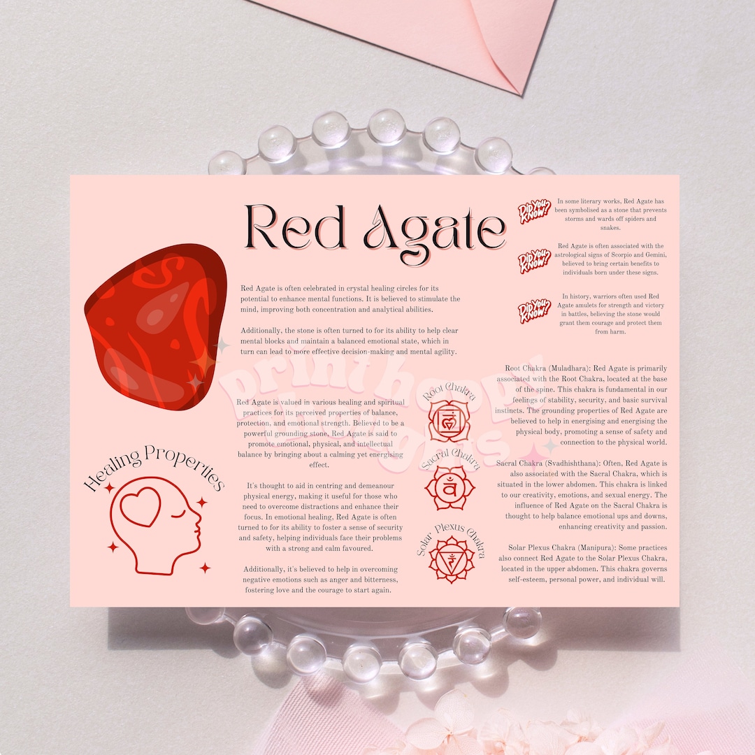 Red agate crystal benefits store
