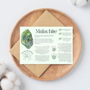 Malachite Crystal Card Meaning Crystal Description Cards Printable ...