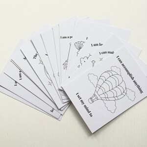 Affirmation Cards Kids Colouring Card Daily Affirmation Print ...