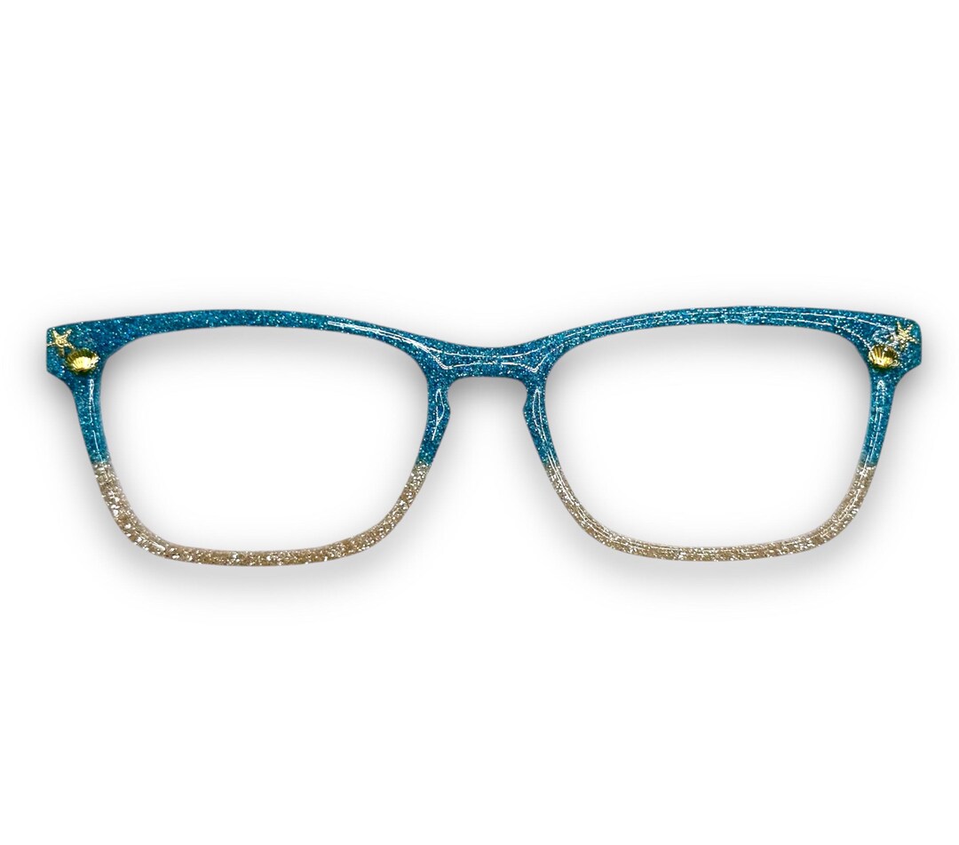 Glitter Seashore Eyeglass Toppers Made to Fit Eyeglasses Such as Pair ...