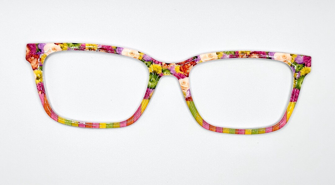 Bright Flowers and Stripes Magnetic Eyeglass Toppers for Eyeglasses ...