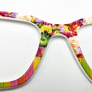 Bright Flowers and Stripes Magnetic Eyeglass Toppers for Eyeglasses ...