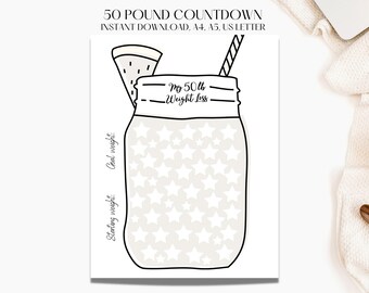 Pounds Lost, Countdown, 80 Pound Countdown, Digital Weight Loss Tracker ...