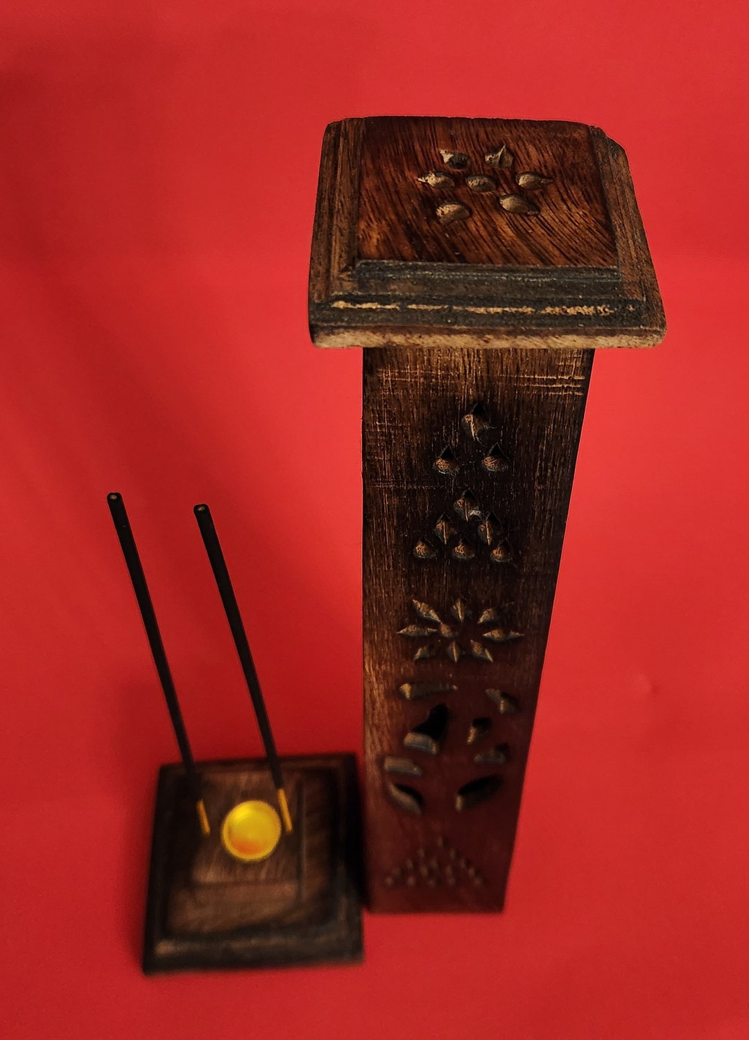 Wood Tower Incense Stick Holder - Etsy