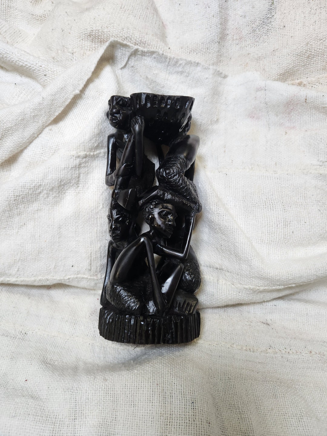 Vintage Ebony Wood Family Tree Carving African Art Kenya - Etsy