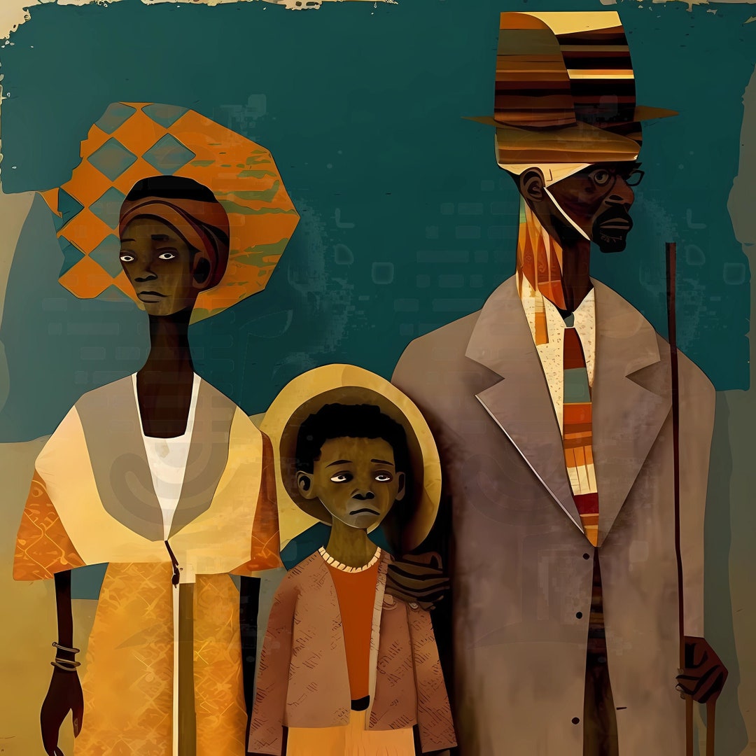 Abstract Modernist Family | African Art | Digital Download - Etsy