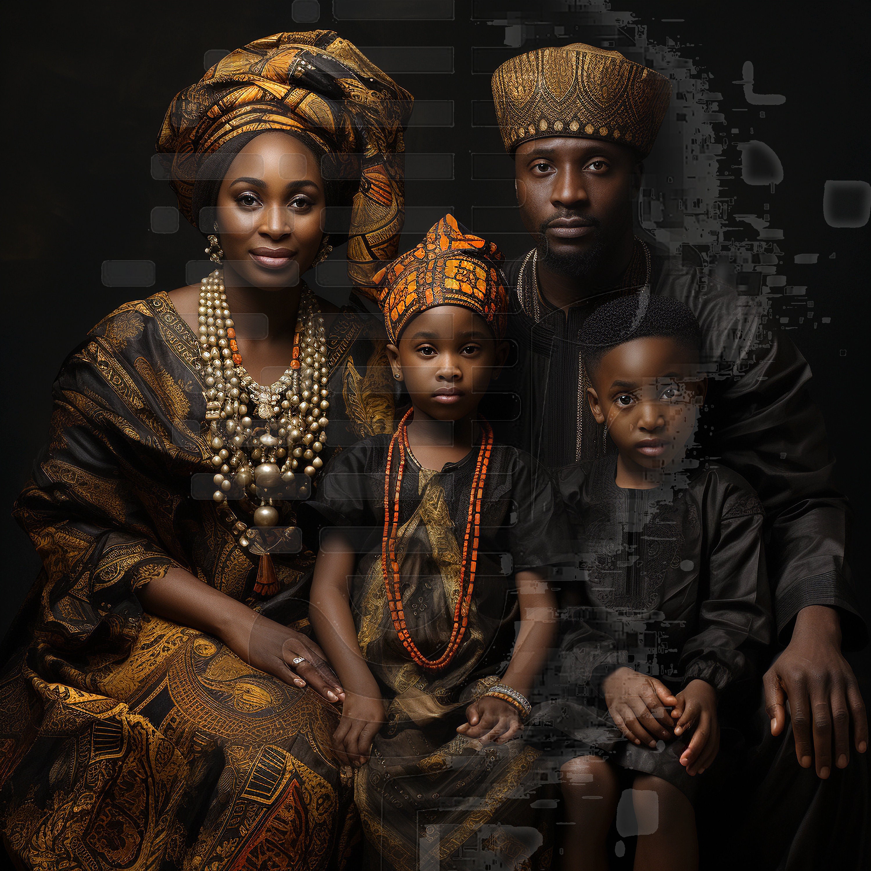 African Family Portrait African Art Collection Digital Download - Etsy