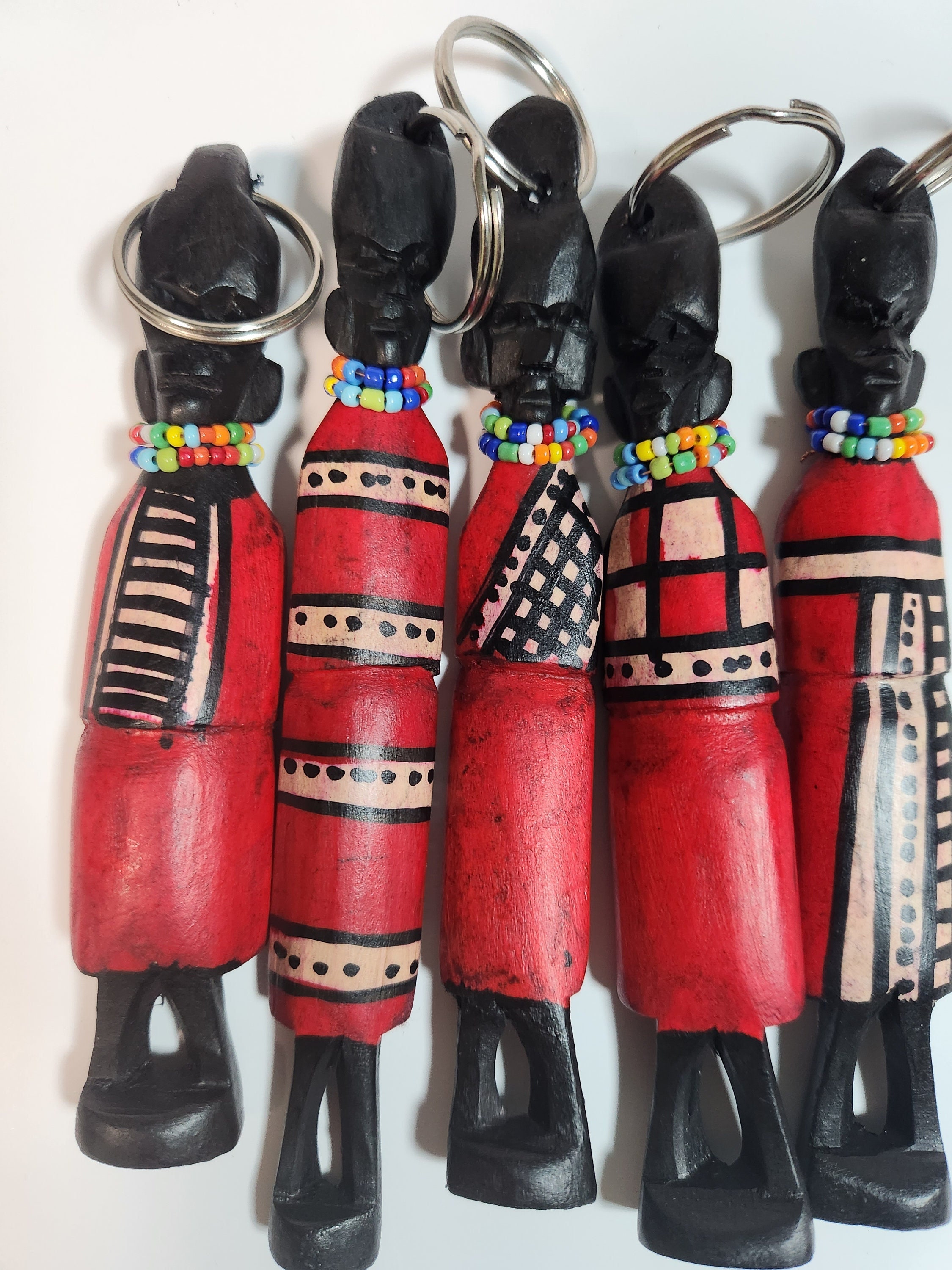 Maasai Hand Carved Key Chain - Etsy