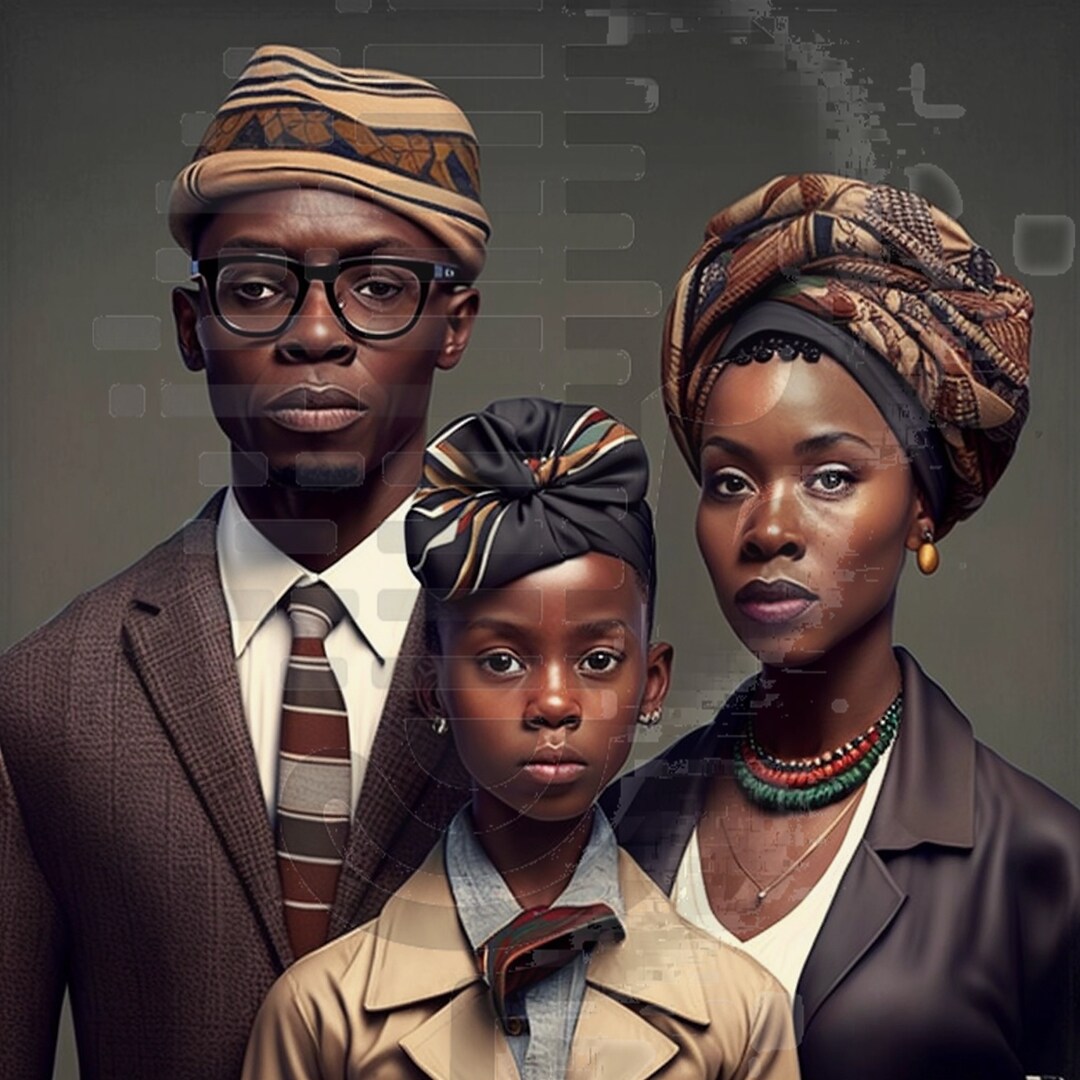 African Family Portrait | African Art Collection | Digital Download - Etsy