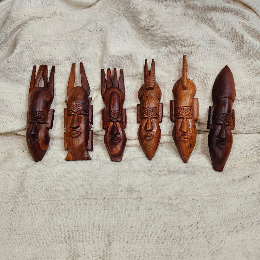 8-10in Senegal Handcrafted Face Mask | African Wall Art - Etsy