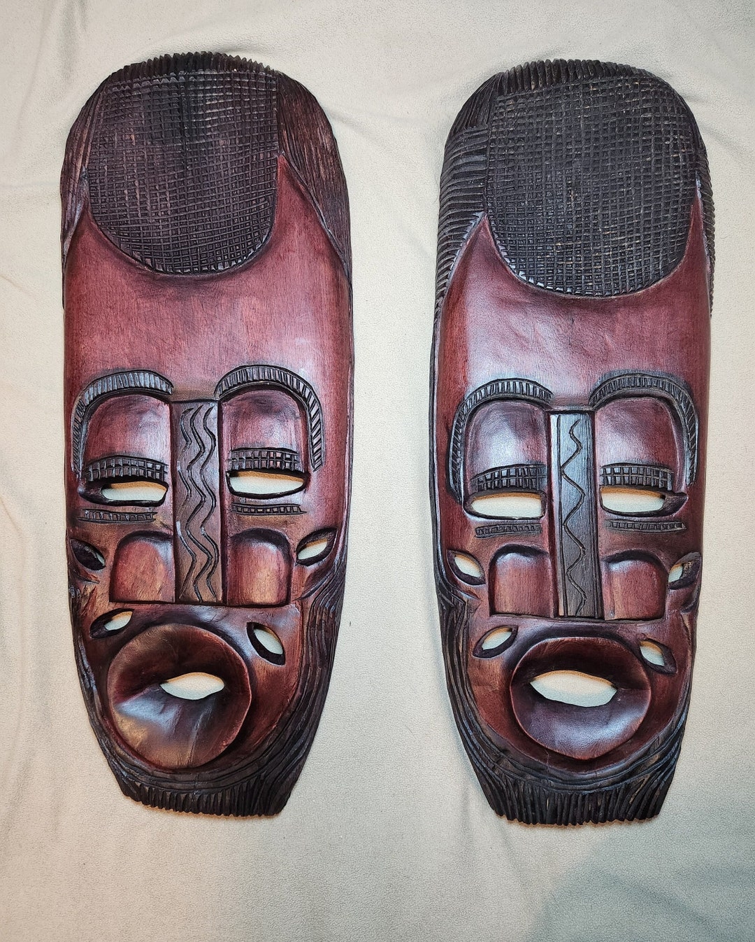 CLEARANCE | African Tribal Face Statue | African Wall Art| FREE ...