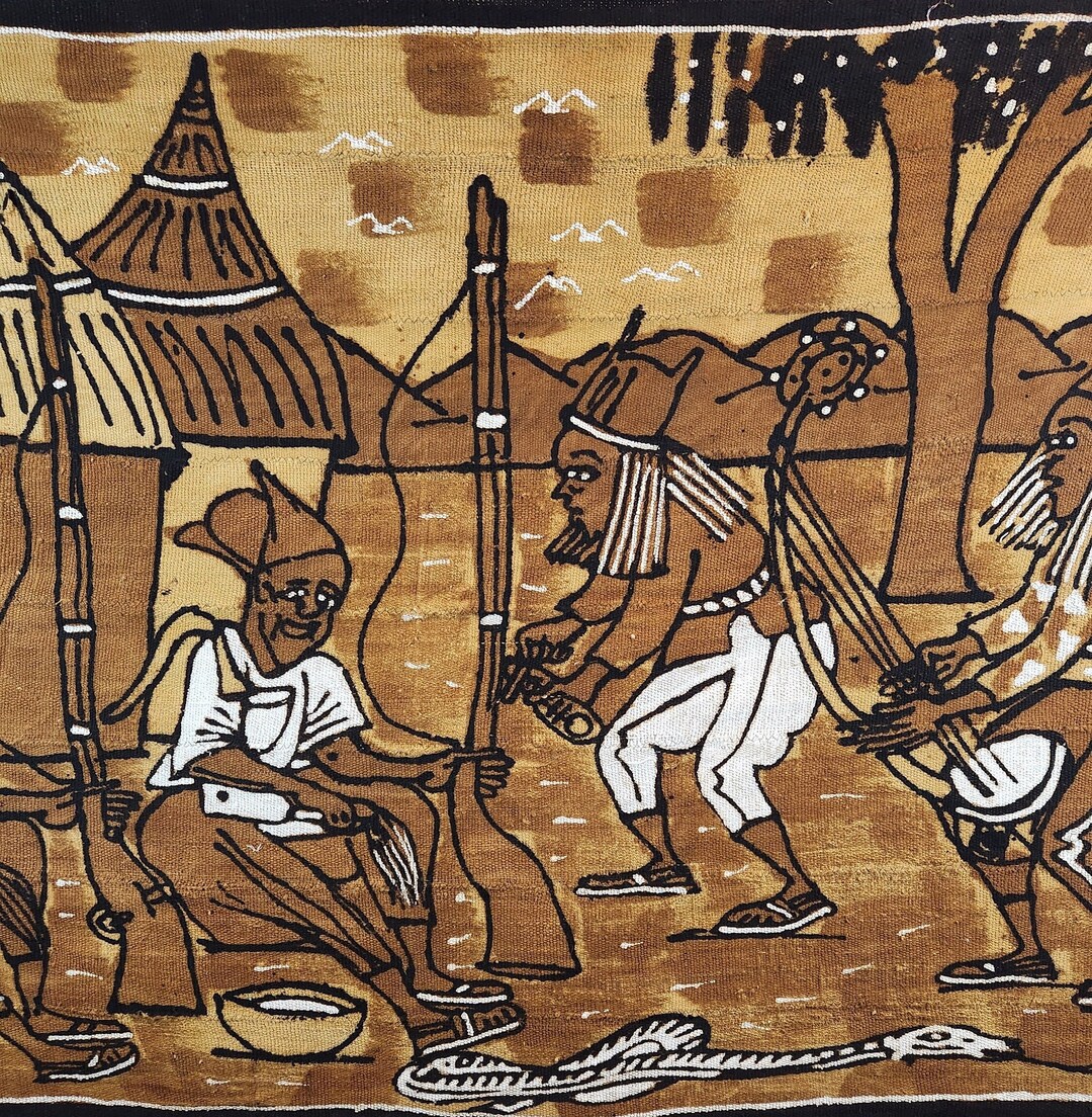 African Malian Bogolan Mudcloth Authentic African Wall Art FREE ...