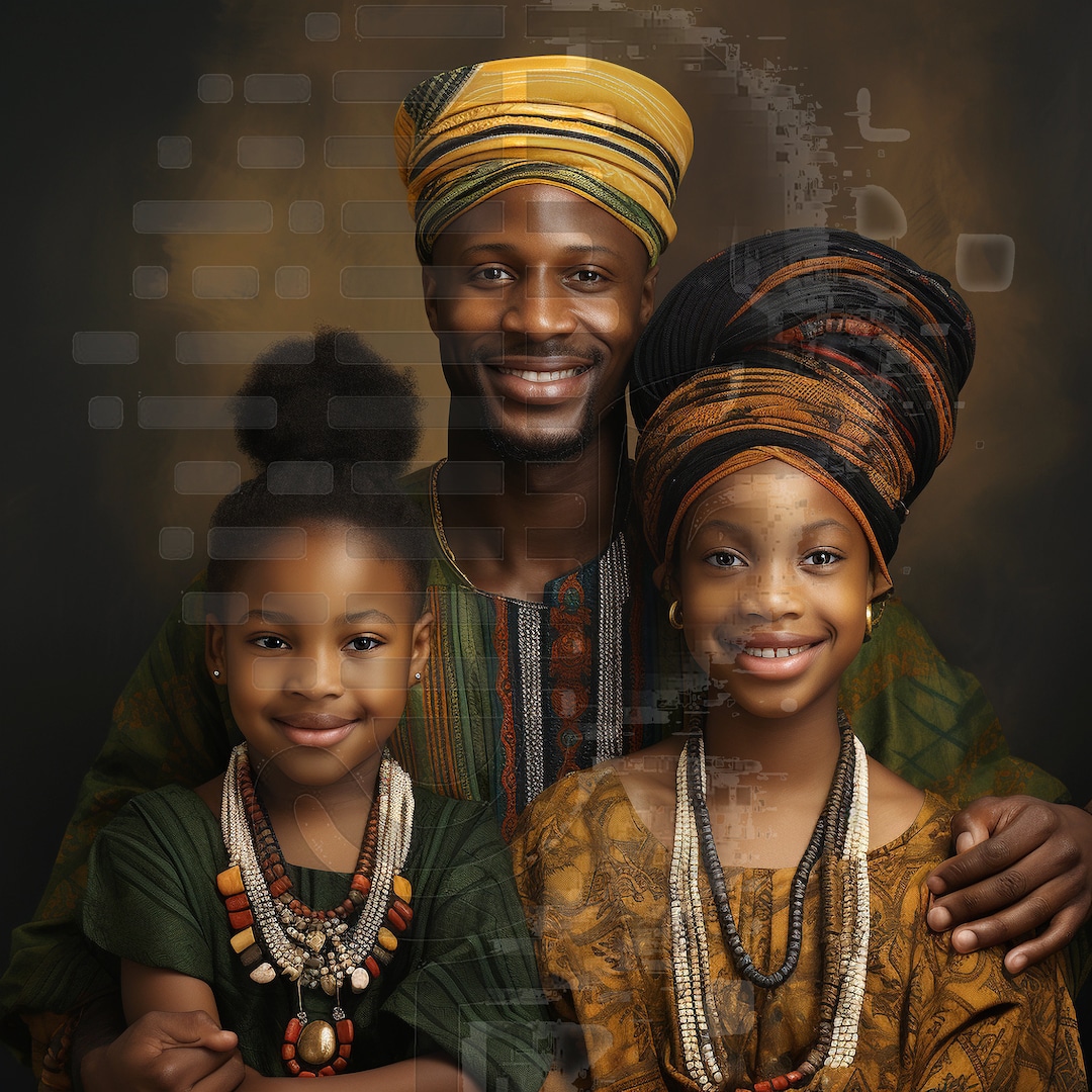 African Family Portrait | African Art Collection | Digital Download - Etsy