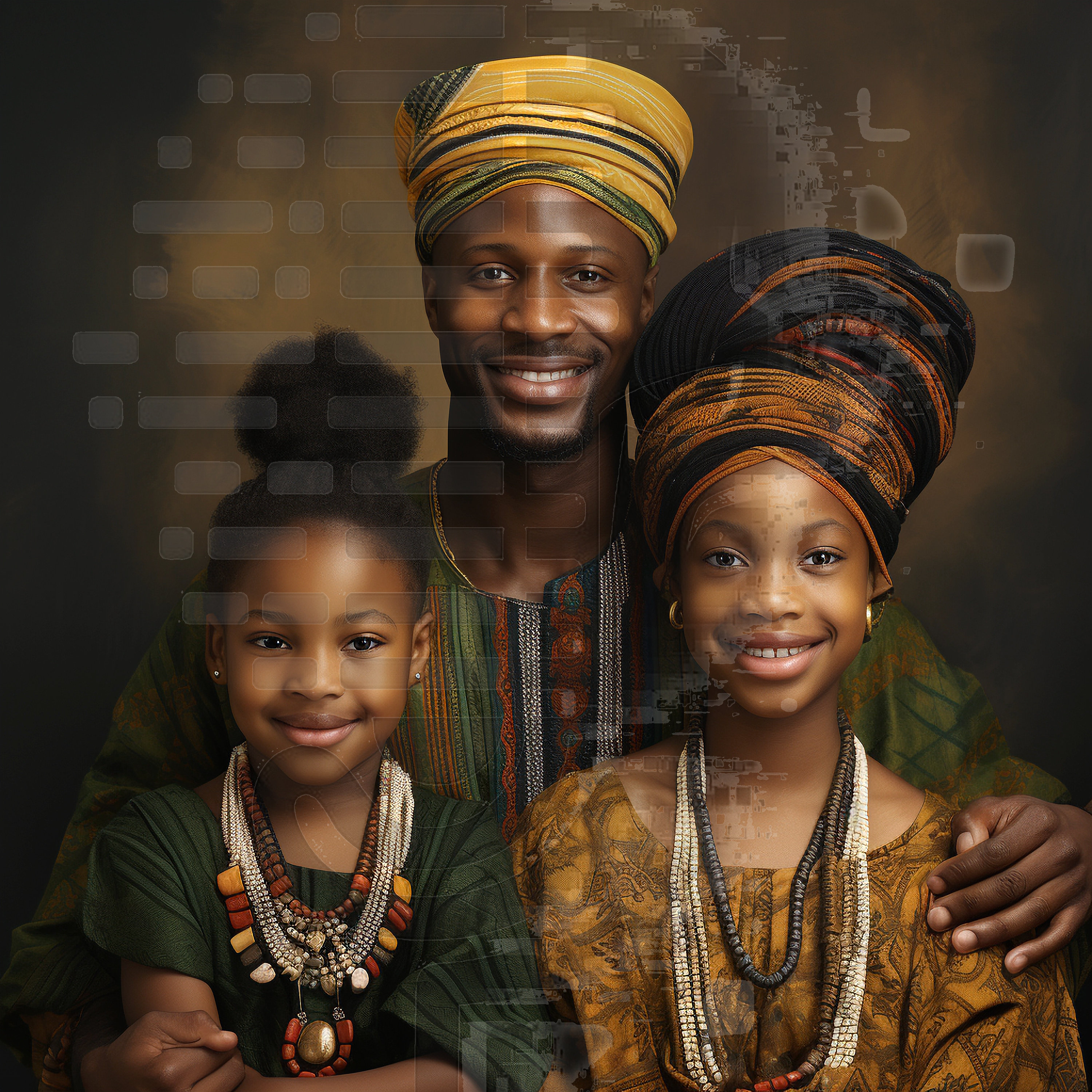African Family Portrait African Art Collection Digital - Etsy