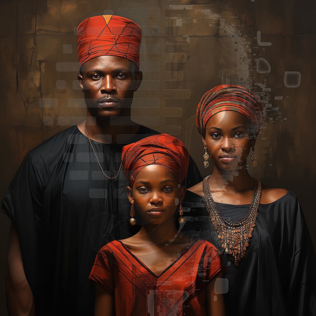 African Family Portrait | African Art Collection | Digital Download - Etsy