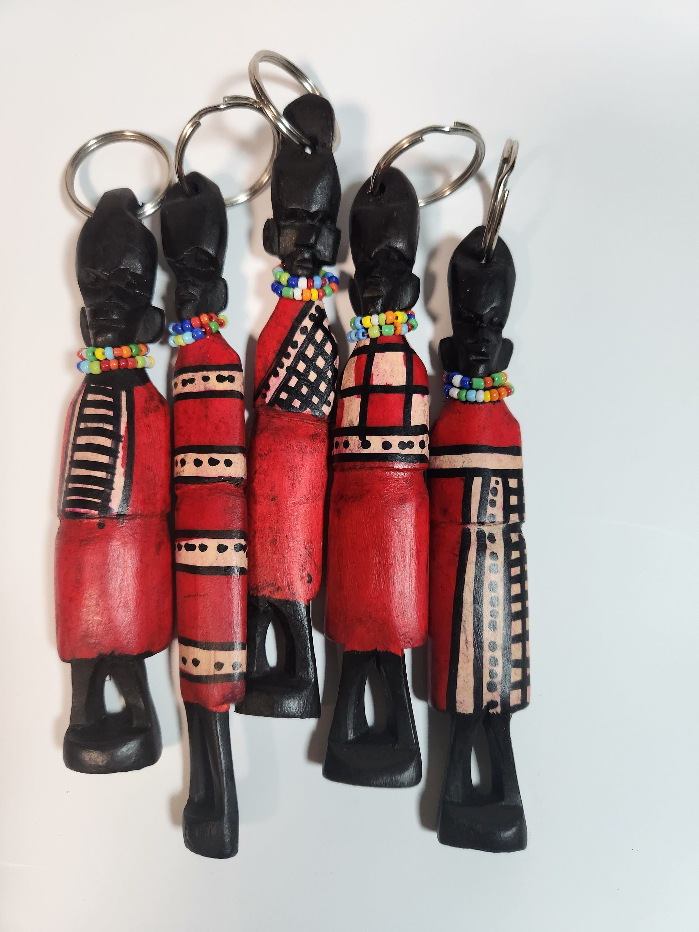 Maasai Hand Carved Key Chain - Etsy