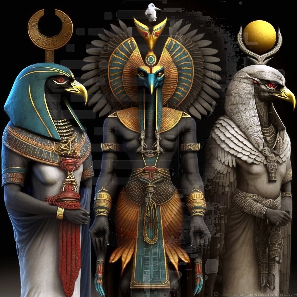 The Egyptian Gods Collection African Art Digital Download - Etsy
