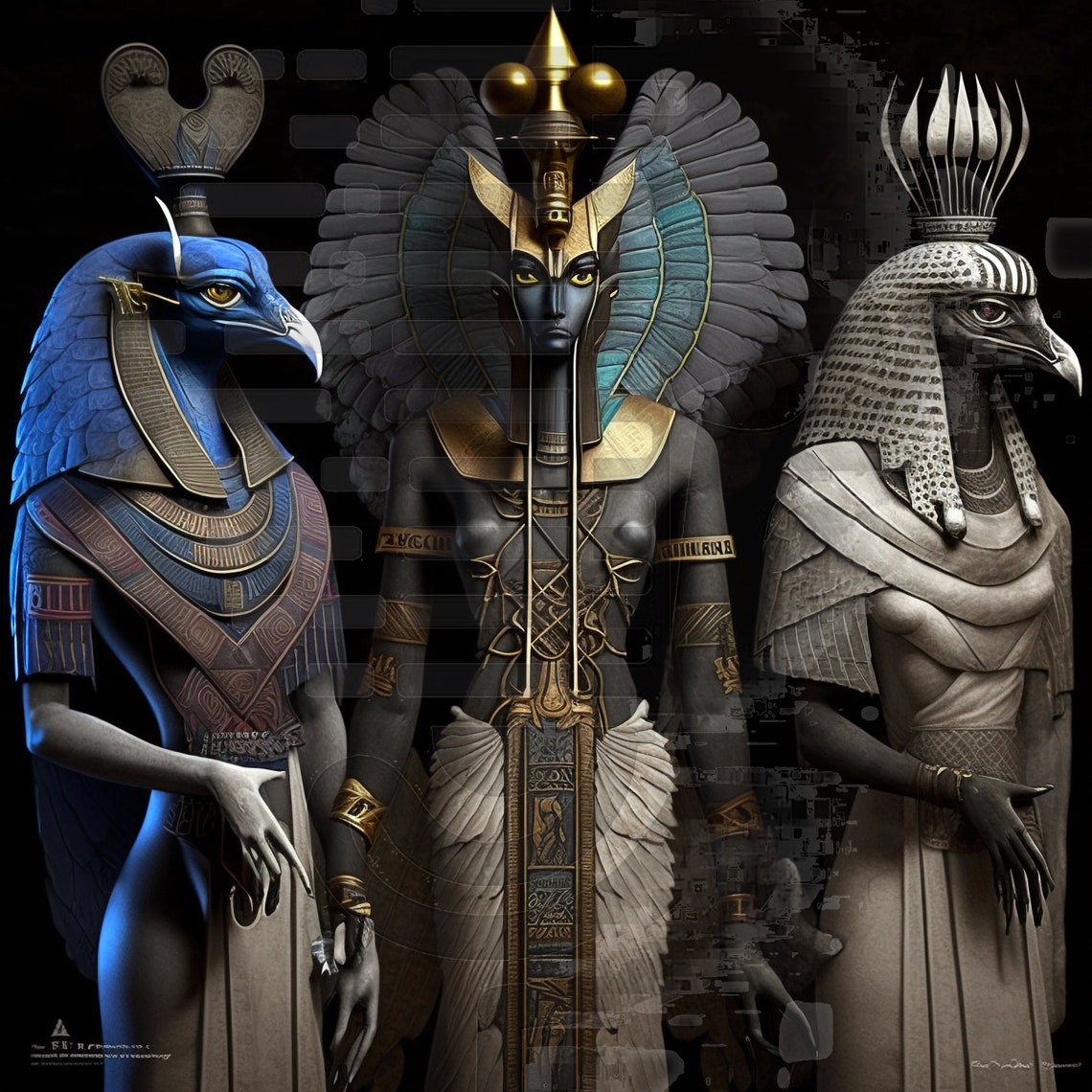 The Egyptian Gods Collection | African Art | Digital Download - Etsy