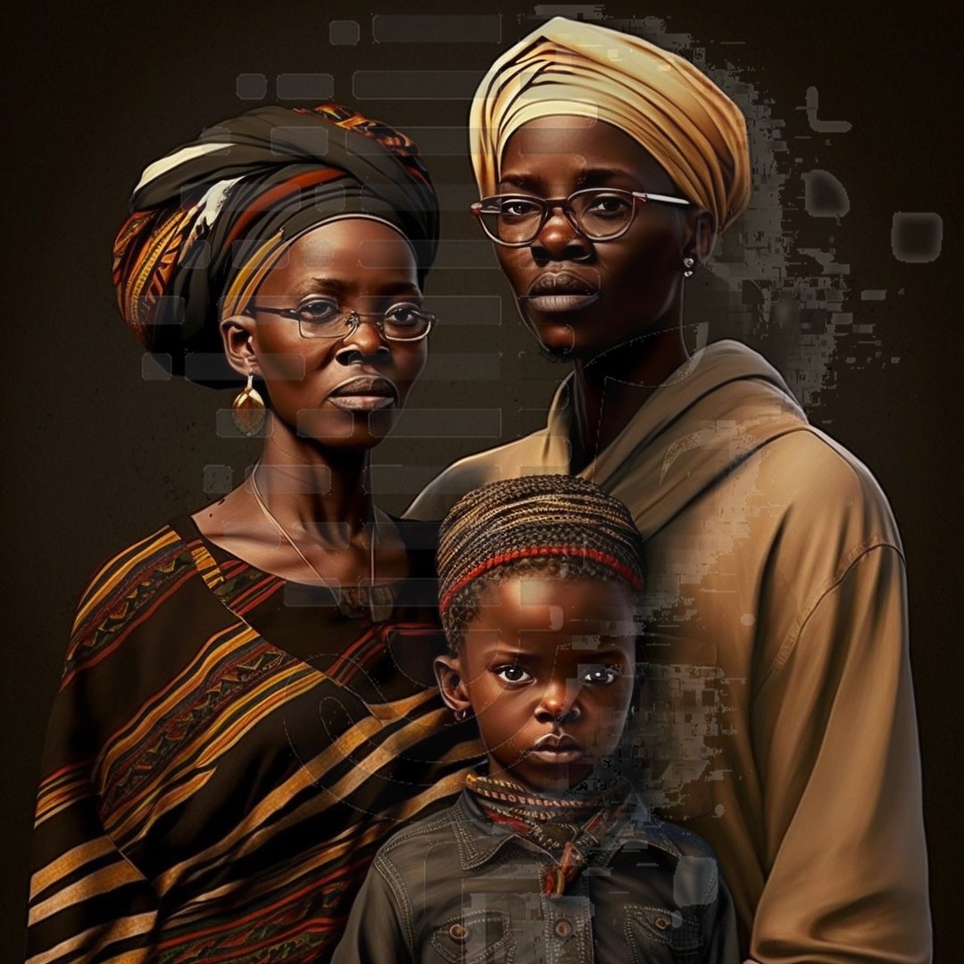 African Family Portrait | African Art Collection | Digital Download - Etsy
