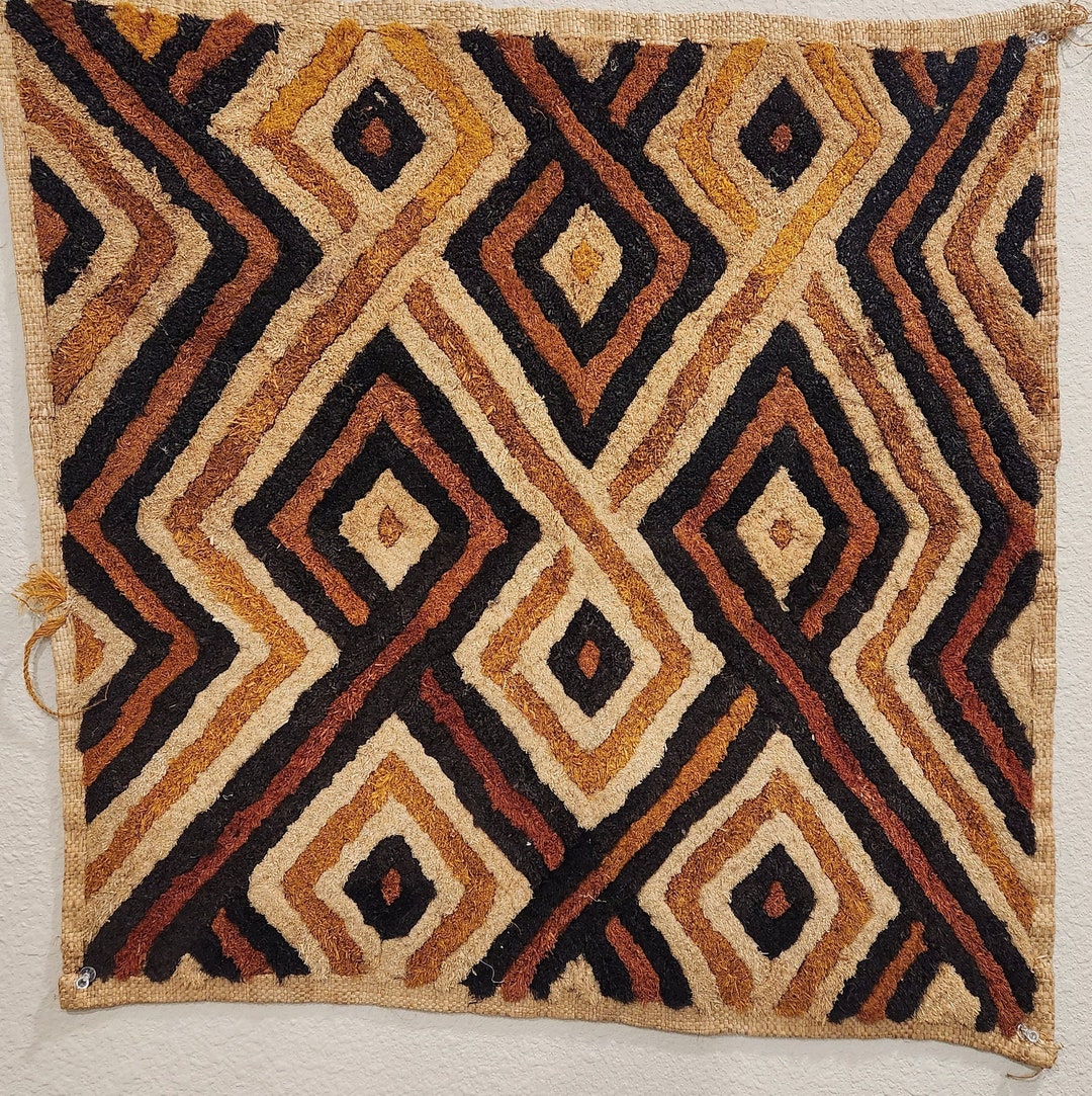 African Art Authentic Kuba Cloth FREE SHIPPING - Etsy