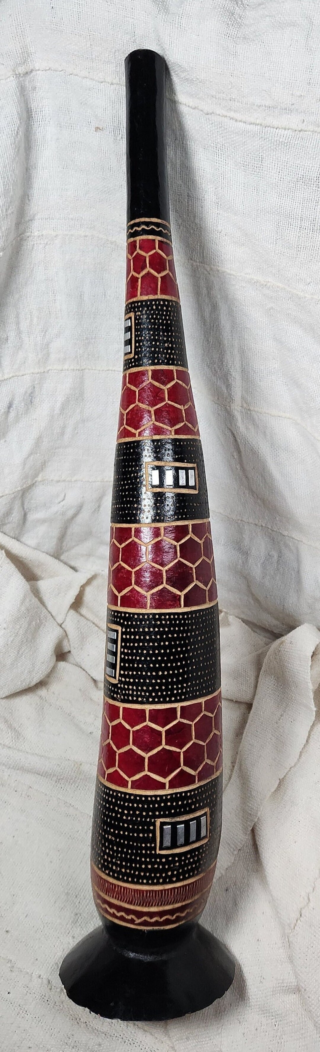 28.5in Decorative Calabash Vase | Hand-carved | African Art | Floor ...