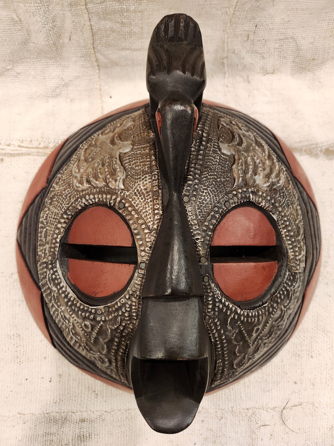 12in. Ashanti Tribal Face Round Mask FREE SHIPPING - Etsy
